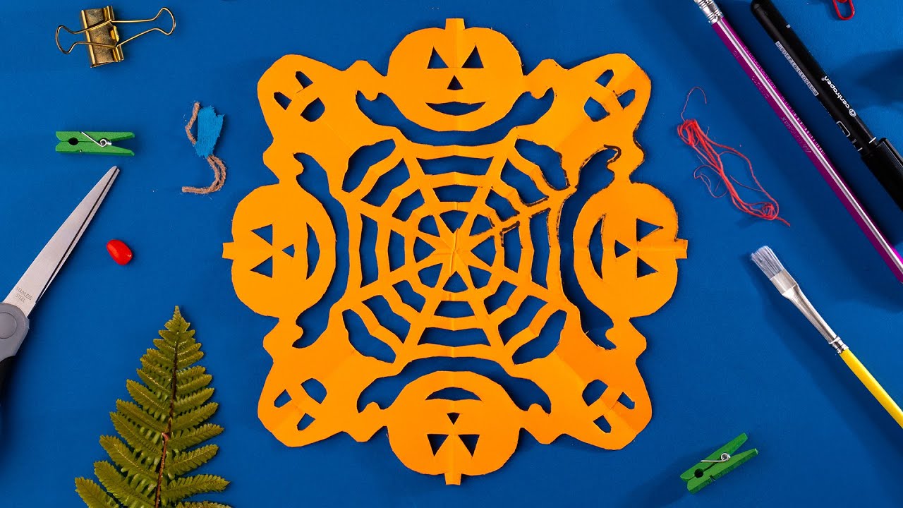 Paper Cutting Design🎃Halloween paper decorations [Easy] - YouTube