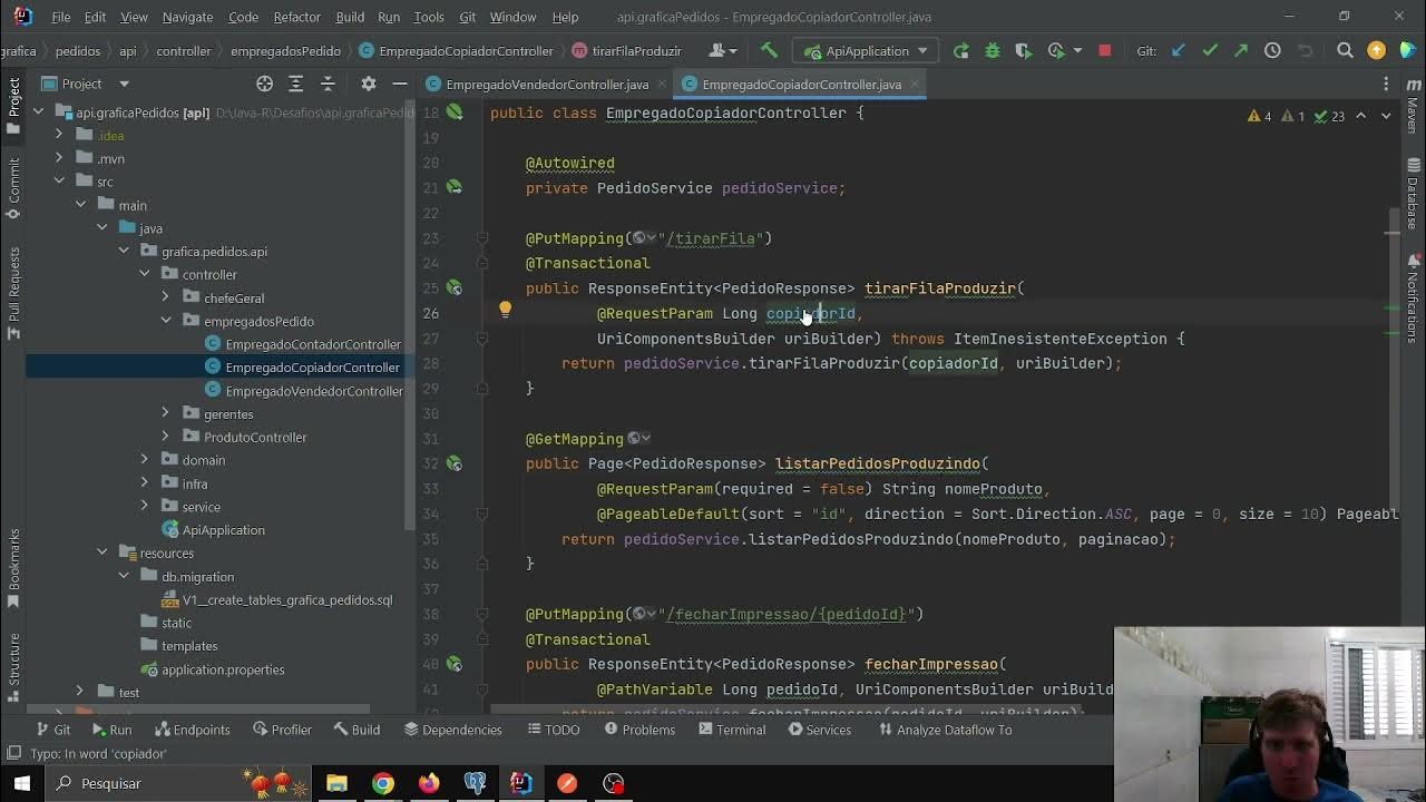 Video 4-Parte 1 - Desafio API Gerenciando pedidos de uma gráfica: Java, Spring Boot, Postman ...