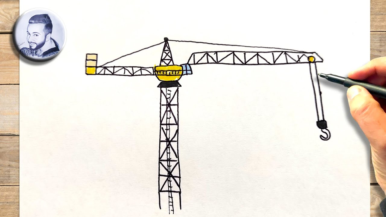 Comment dessiner une grue de chantier - YouTube