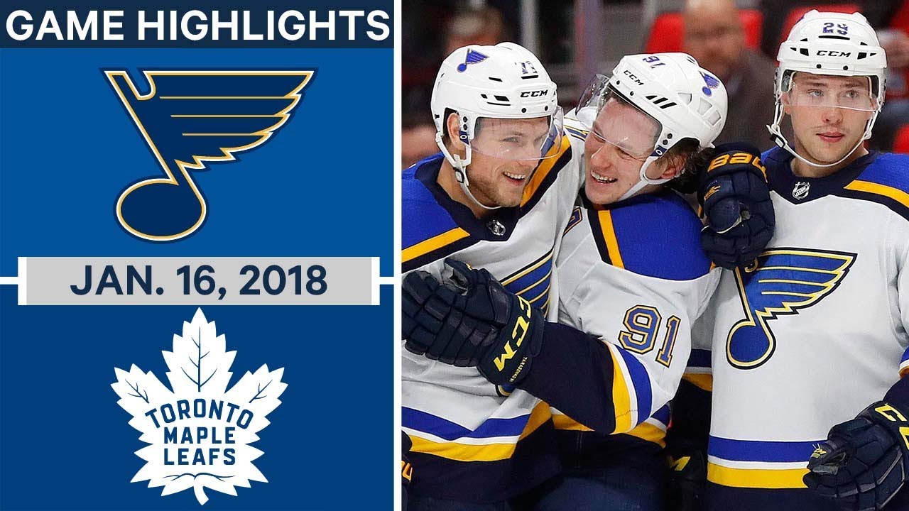 NHL Game Highlights | Blues vs. Maple Leafs — Jan. 16, 2018 - YouTube