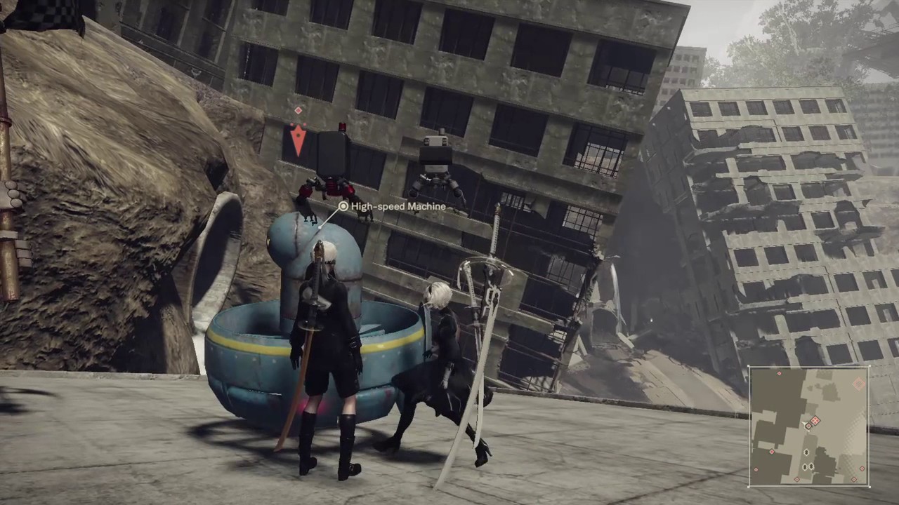 NieR:Automata Playthrough - 13 Side Quests 03 Racing a Robot - YouTube