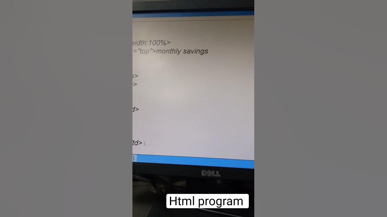 Html Program Computerlanguage Youtube