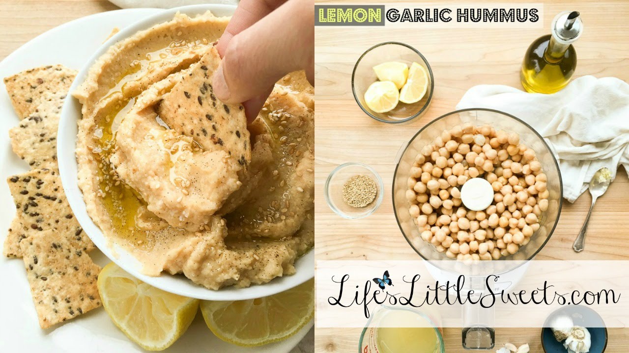 Lemon Garlic Hummus Recipe | Life's Little Sweets - YouTube