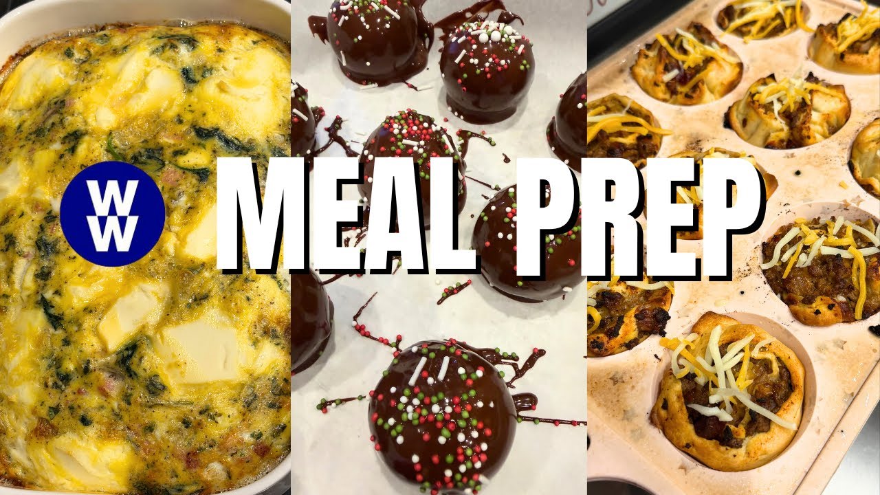 WW MEAL PREP FOR WEIGHT LOSS!! HAM & CHEESE FRITTATA-PB BALLS ...