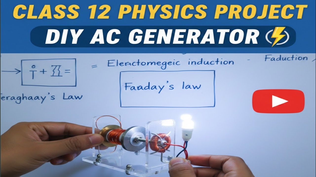 Physics Project for class 12 | ElectricGenerator working model | How to ...