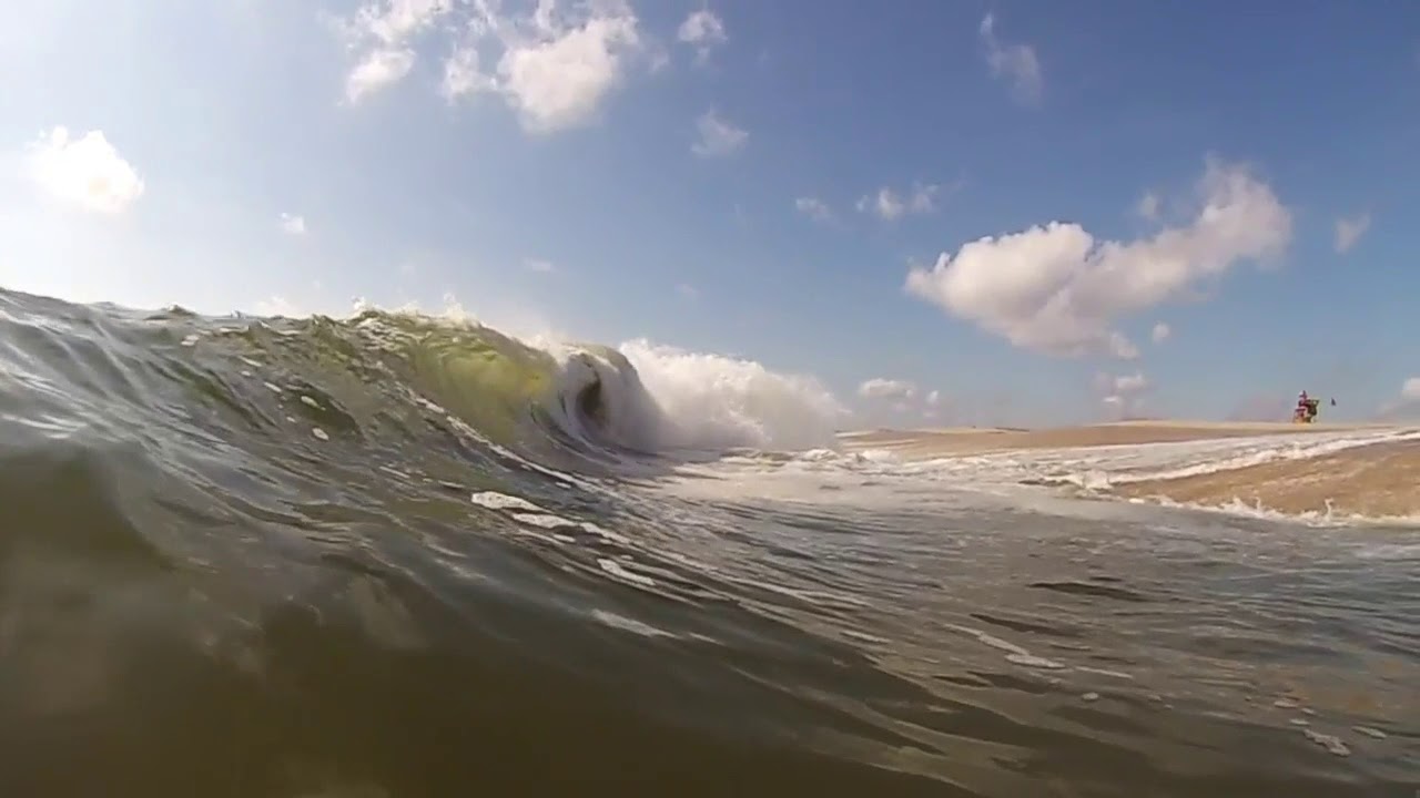 Bodyboarding Shorebreak and Barrels New Jersey - YouTube