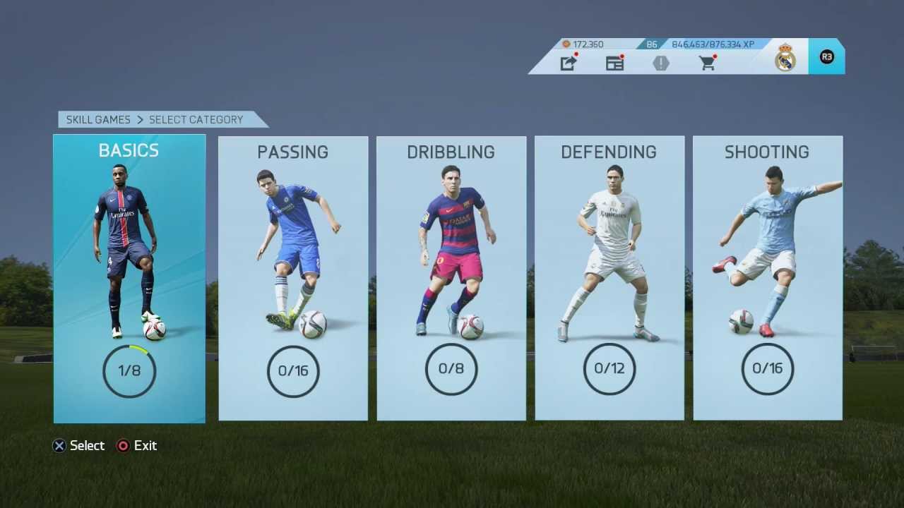 FIFA 16 - SKill Games - Basics - Movement - 8300pts - YouTube