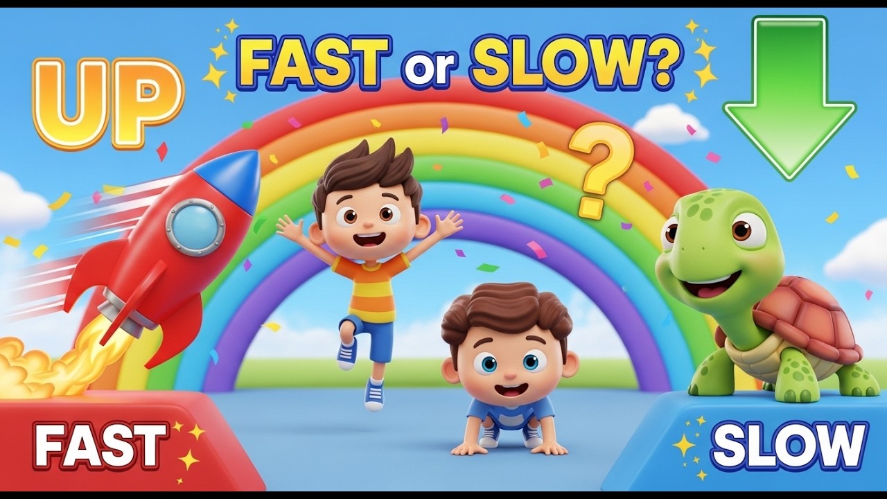 Opposites Song for Kids | High vs Low, Fast vs Slow | Fun Learning ...