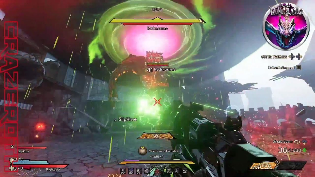 Tiny Tina's Wonderlands DLC4 Boss Fight! C100 Raging Wyborg + Redmourne Part 2 || Blightgeist ...