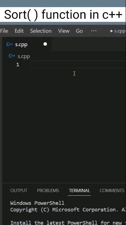 How To Array Sort Using Sort Function In C Shorts Cpp Algorithm Youtube