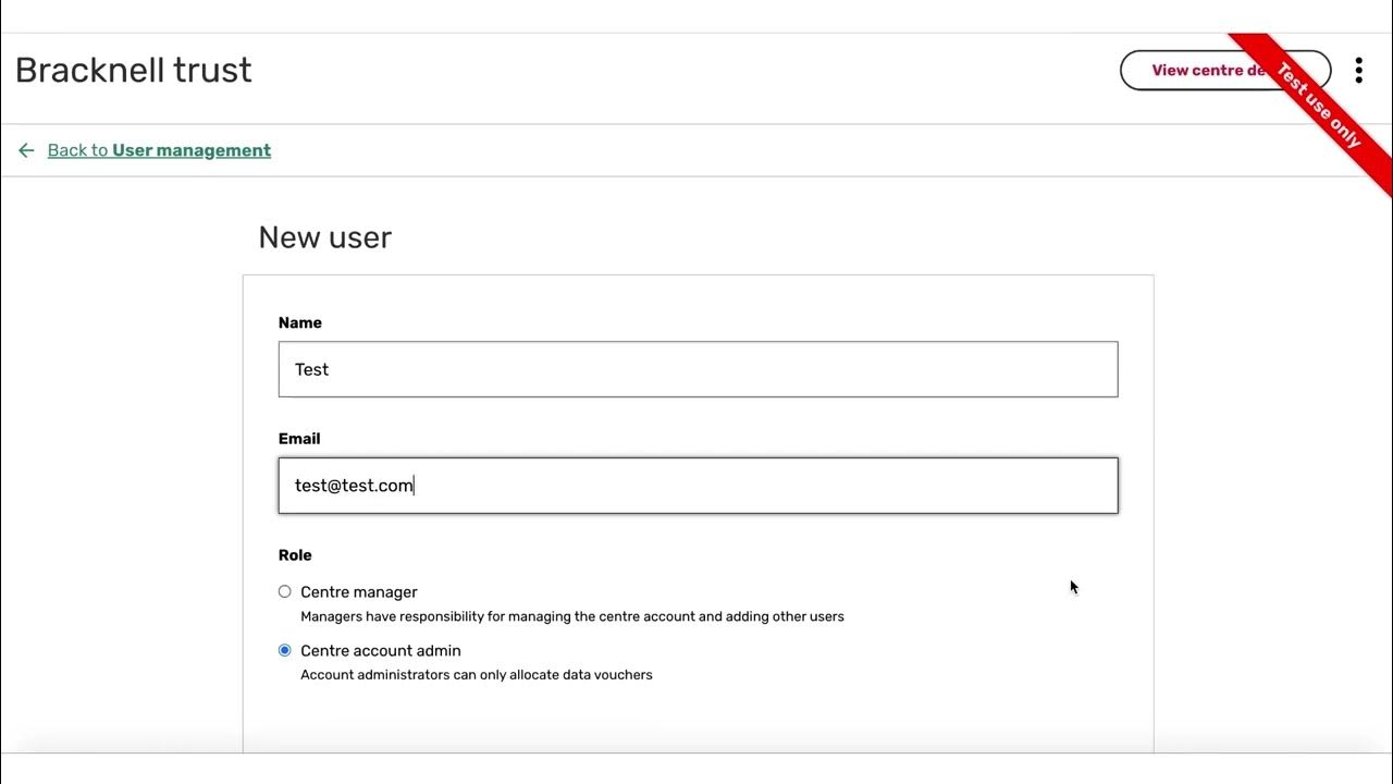 National Databank - adding user accounts - YouTube