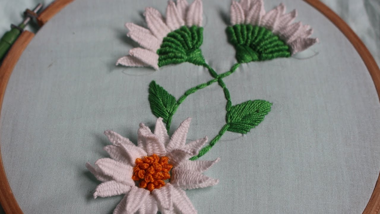 Hand Embroidery Designs | Picot stitch | Stitch and Flower-140 - YouTube