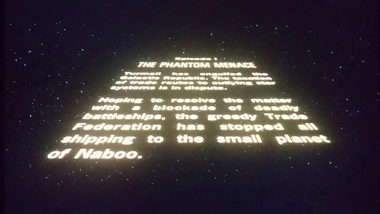 Star Wars: Episode I - The Phantom Menace (1999) The Beginning - YouTube