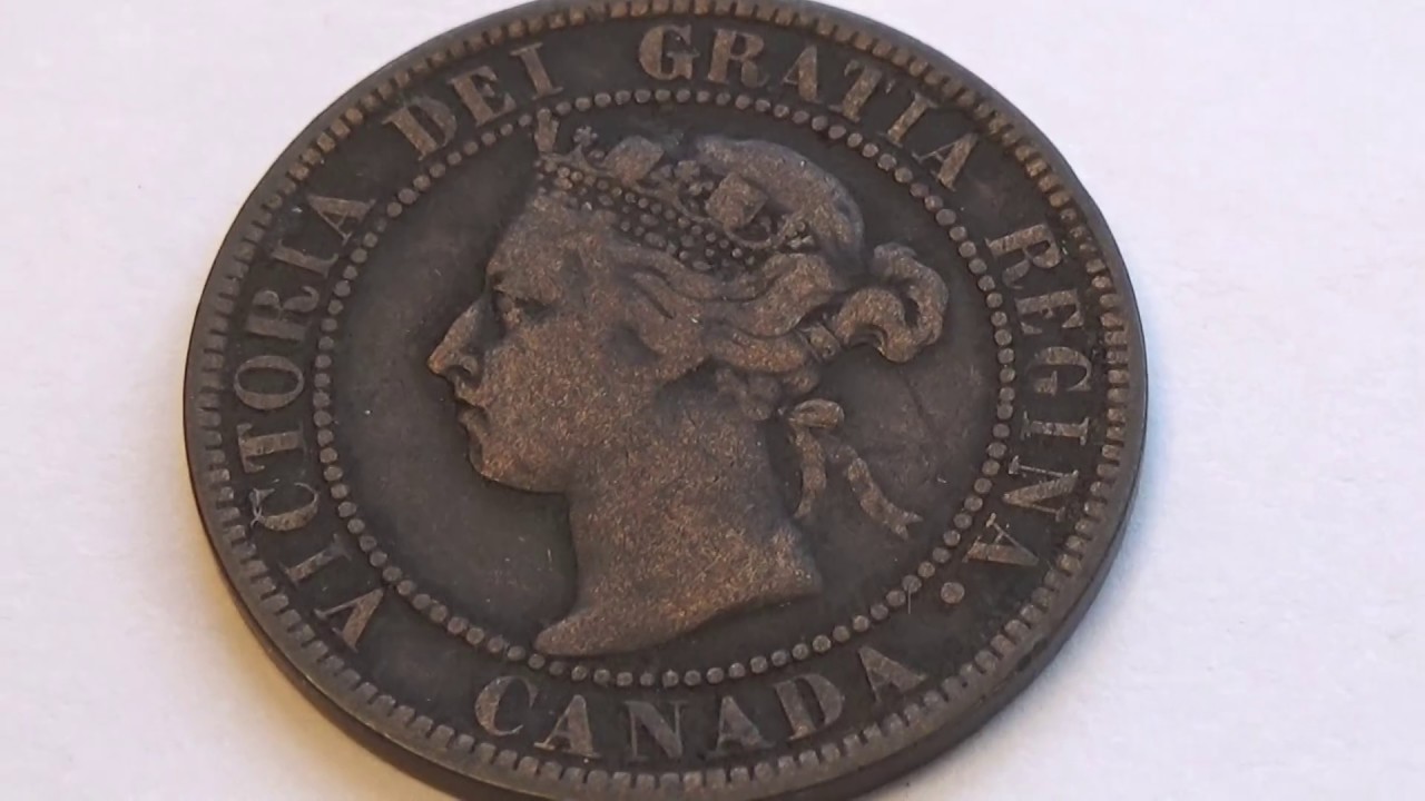 1893 Big One Cent Canadian Copper Coin - YouTube
