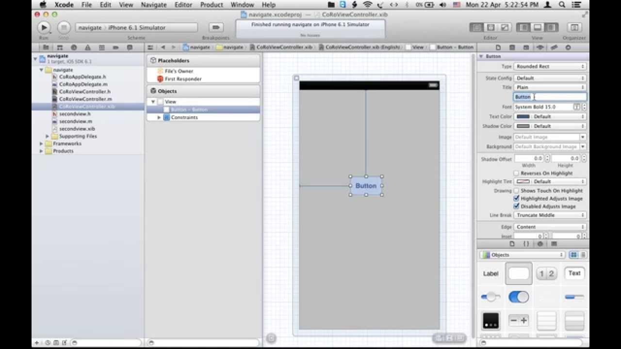 How to use UINavigationViewController in XCode ? - YouTube