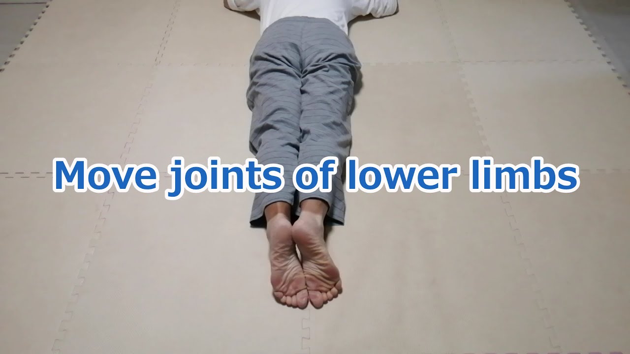 Move joints of lower limbs left and right - YouTube