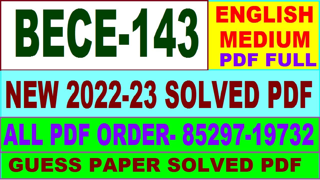 Bece 143 Solved Assignment 2022 23 Bece 143 Solved Assignment In bece-143-solved-assignment-2022-23-bece-143-solved-assignment-in