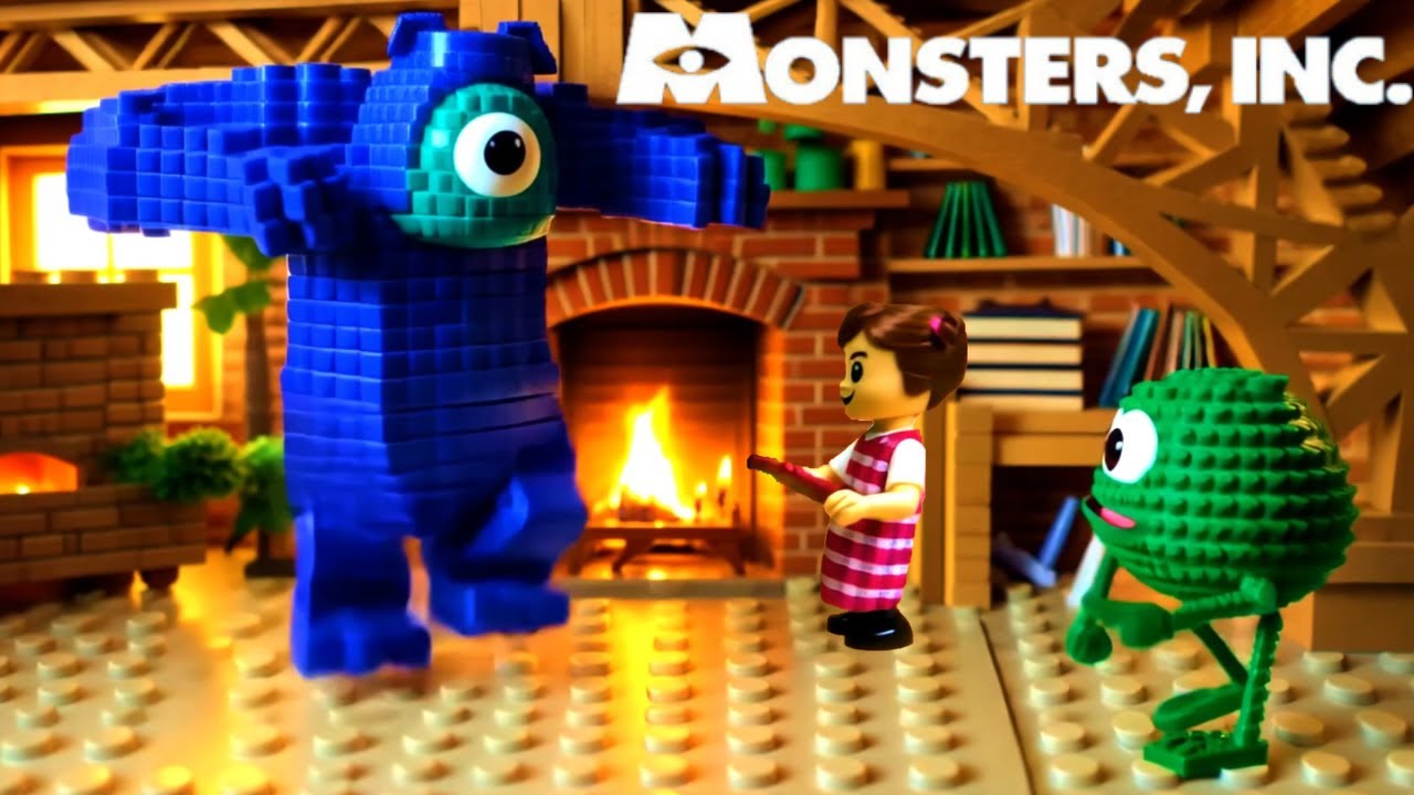 Monsters Inc Movie Trailer made with LEGO ai, Monsters Inc trailer ...