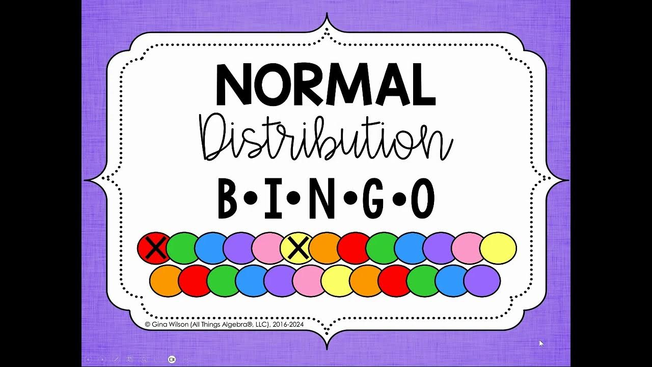 Normal Distribution Bingo PREVIEW - YouTube