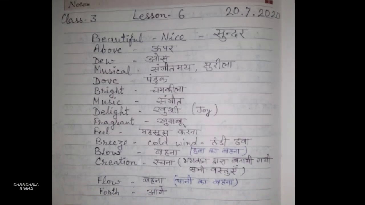 Chapter 6 | Word Meanings & Exercises - YouTube