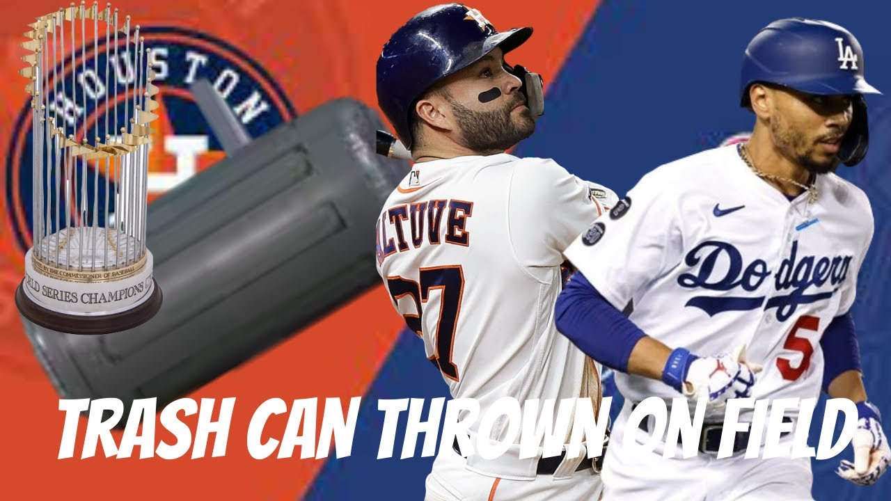 Trash Cans Thrown on The Field (Astros VS Dodgers - YouTube