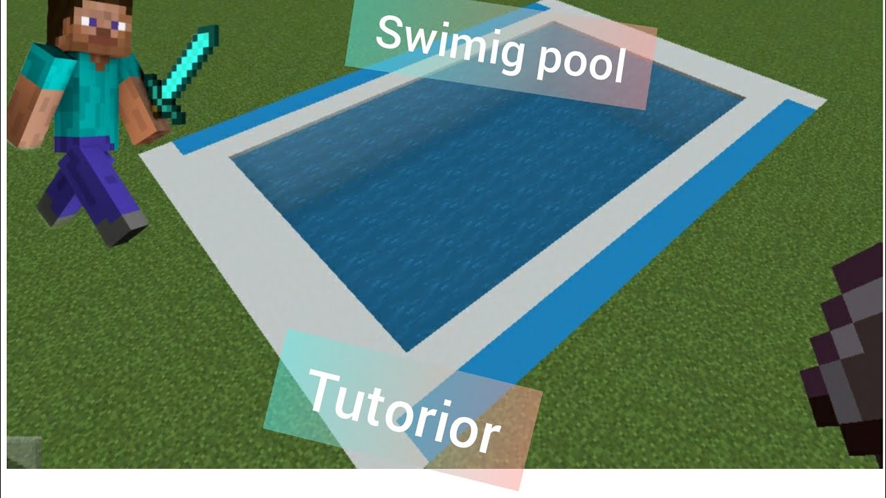 minecraft tutorior swimig pool in fast - YouTube
