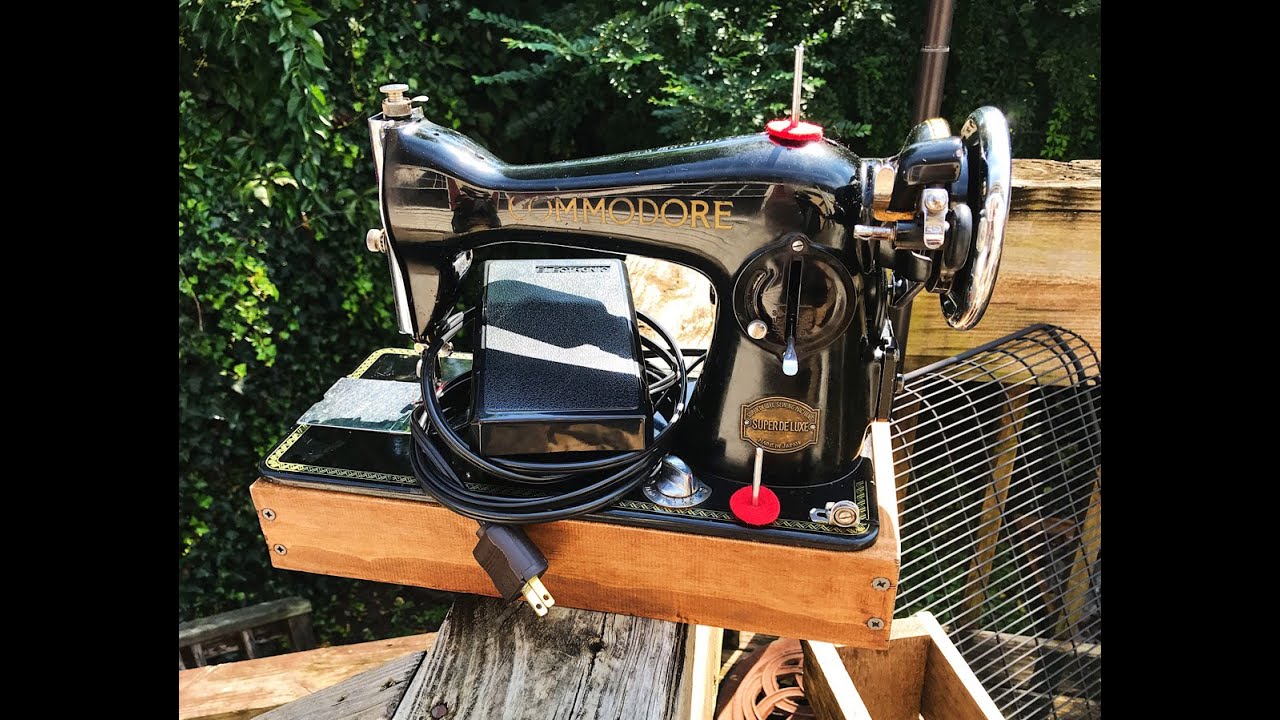 Commodore Super Deluxe Straight Stitch class 15 sewing machine - YouTube