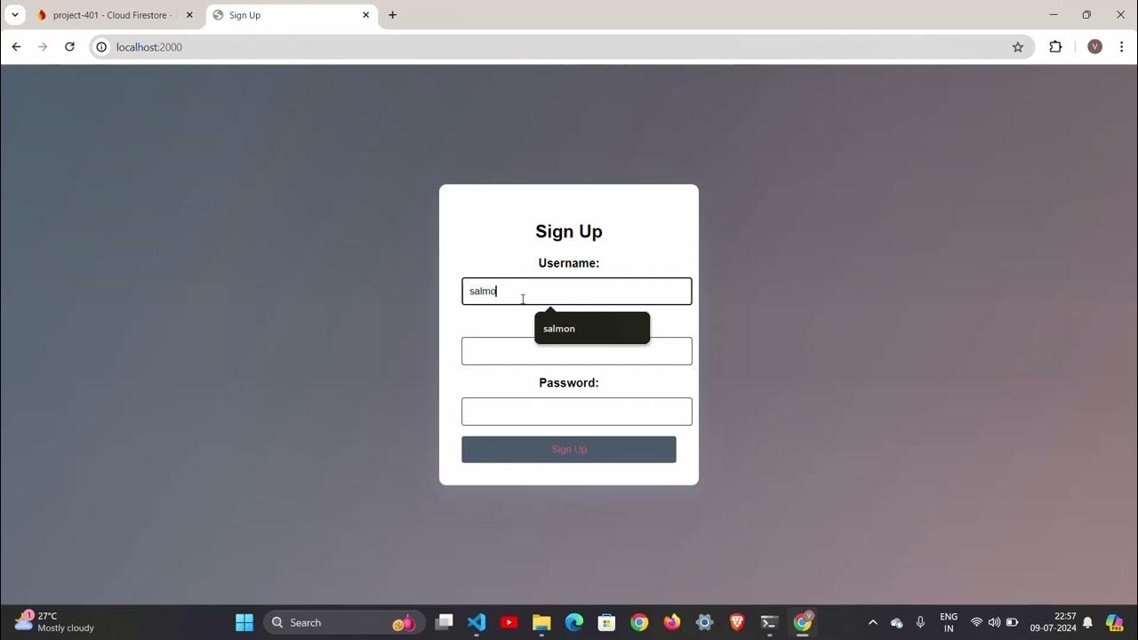 login and singup page using javascript - YouTube