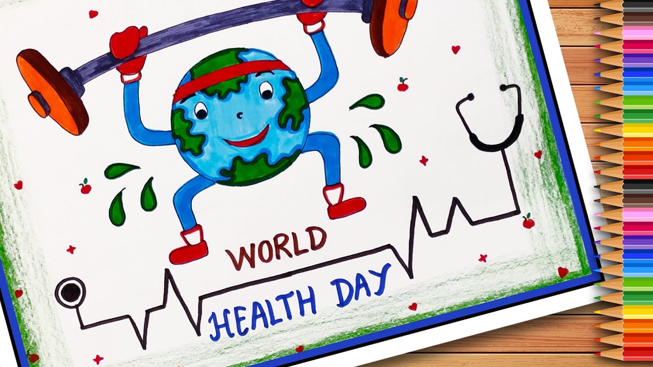 World Health Day Poster | World Health Day Drawing | Fit India Movement ...