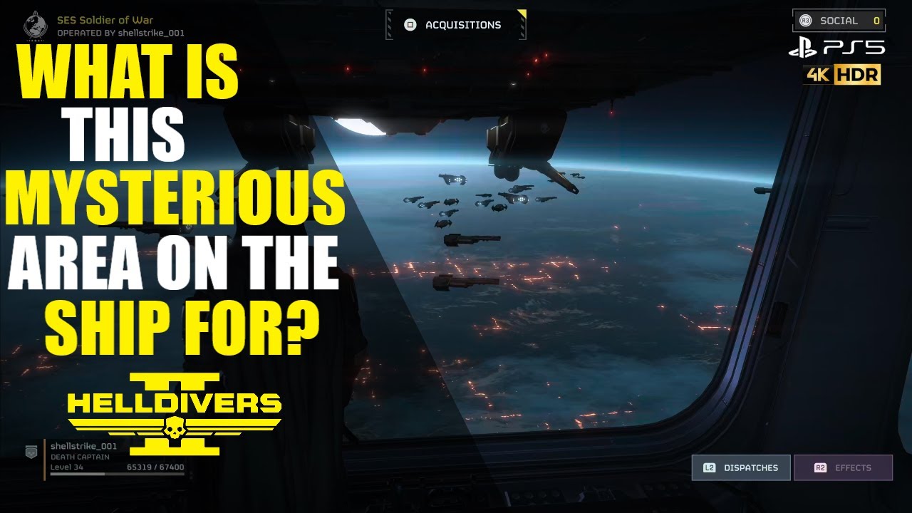 Helldivers 2 Mysterious Area On Ship! - PS5 4K HDR - YouTube