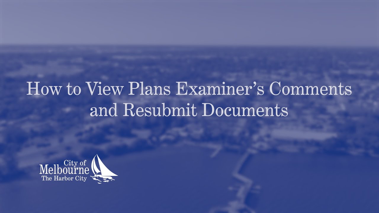 How to View Plans Examiners and Resubmit Documents - YouTube