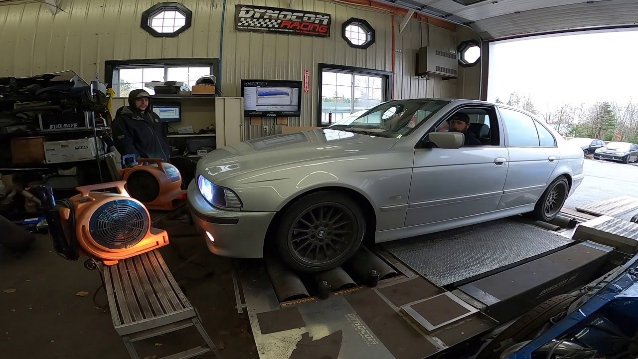 BMW E39 540I DYNO RUNS!!! INSANE SOUND!! TORQUE MONSTER 4.4 6 SPEED V8 ...