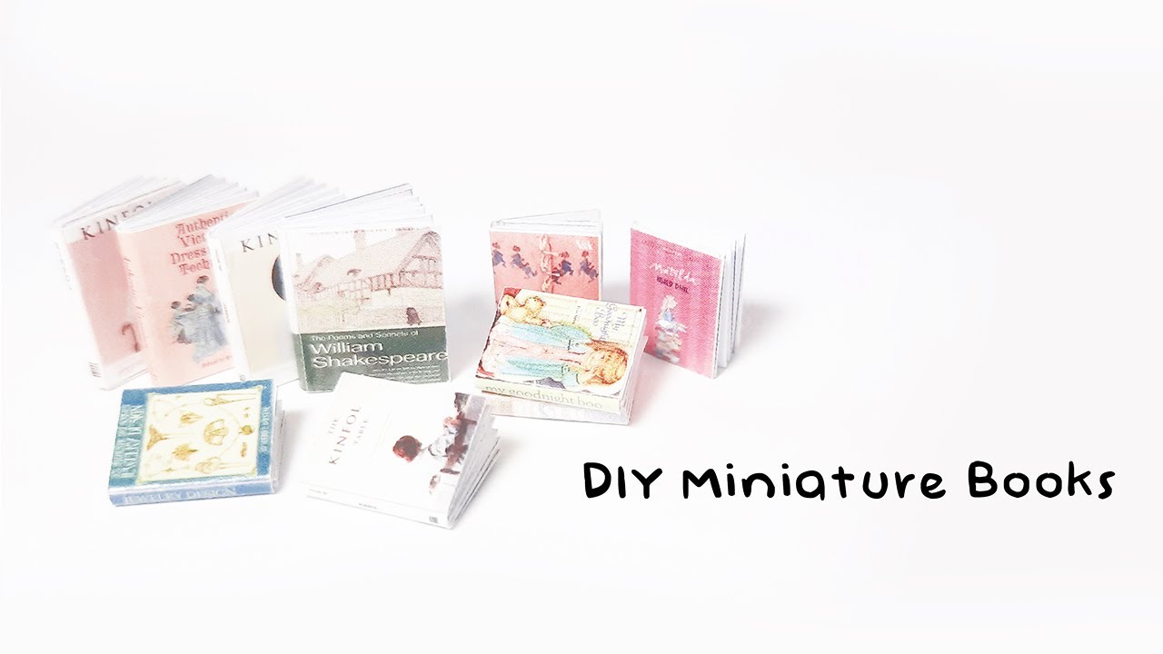 DIY Miniature Room Set | Making Miniature Books | Sunshine Study - YouTube