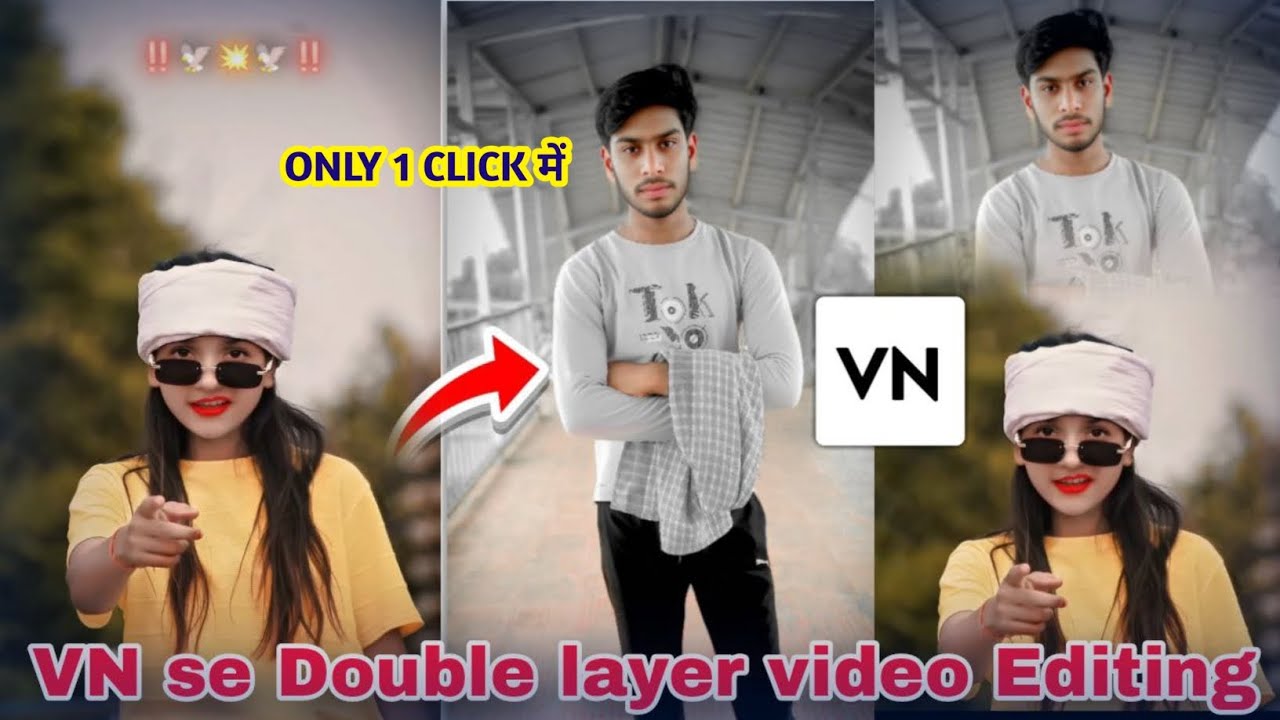 New Double Layer Video Editing In Vn App 100% Viral 😳🔥? Two Layer Video ...