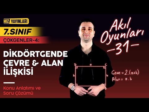 Dikdörtgende Alan Hesaplama (Çevre & Alan İlişkisi Konu Anlatımı, Test Çözümü) 7. Sınıf Matematik
