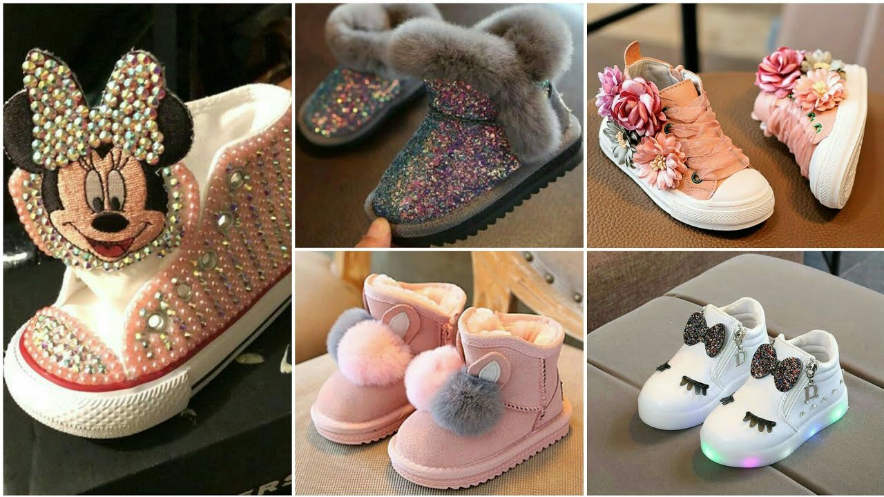 Very pretty shoes design for baby girl||Attractive and beautiful kids ...