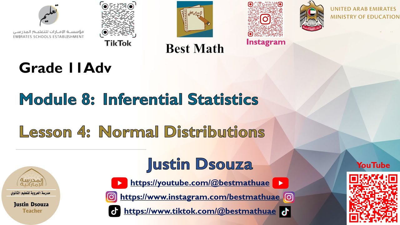 Normal Distributions [Module 8 Lesson 4] - YouTube