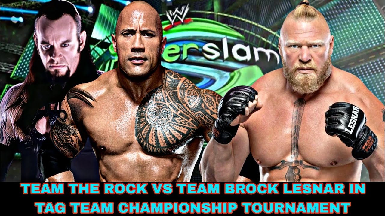 WWEPPSSPP TEAM THE ROCK VS TEAM BROCK LESNAR IN TAG TEAM CHAMPIONSHIP ...