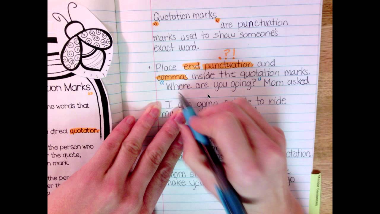 Quotation Marks Interactive Foldable - YouTube