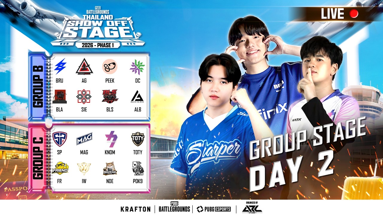 🔴 [LIVE] สด!! 𝐏𝐔𝐁𝐆 𝐓𝐡𝐚𝐢𝐥𝐚𝐧𝐝 𝐒𝐡𝐨𝐰-𝐎𝐟𝐟 𝐒𝐭𝐚𝐠𝐞 𝐏𝐡𝐚𝐬𝐞 𝟏 Group Stage B vs C ...