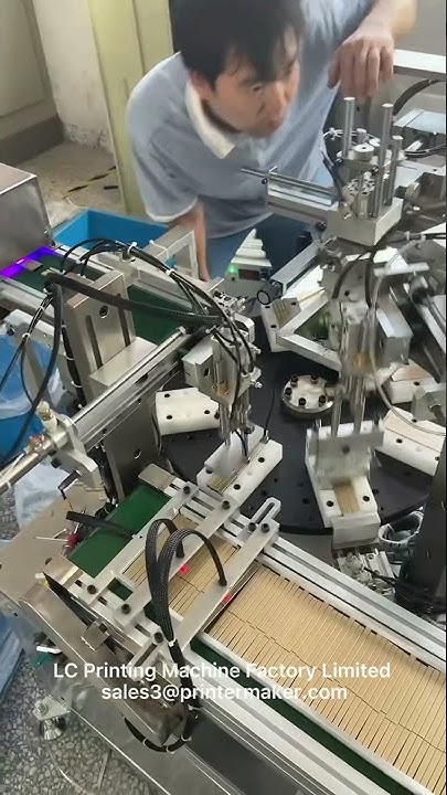 Custom-made screen printing with auto loading and unloading - YouTube