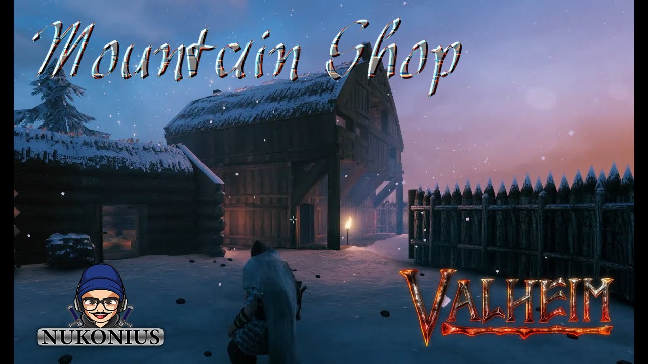 Valheim *Speed Build* Mountain Shop - YouTube