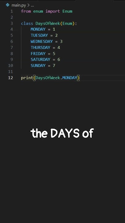 Using Enumerations in Python - YouTube