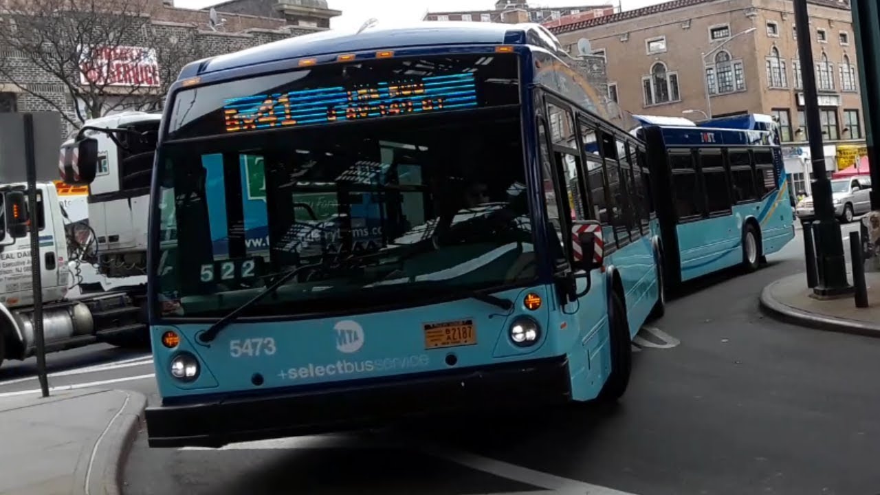 MTA: 2018 NovaBus LFSA Smart Bus Articulated Low Floor [5473] Bx41 SBS ...