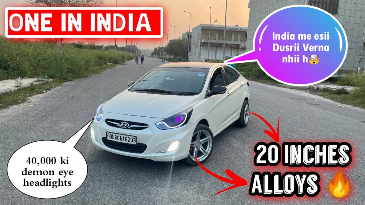 India ki Phlii Satin Pearl White Verna wrap h ye🔥 || Verna || CNG ...