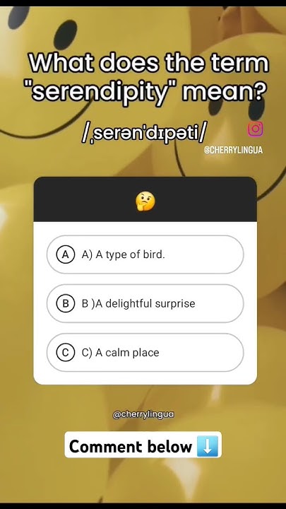 What does the term "serendipity" mean? 🤔 #englishesl #learnenglish # ...