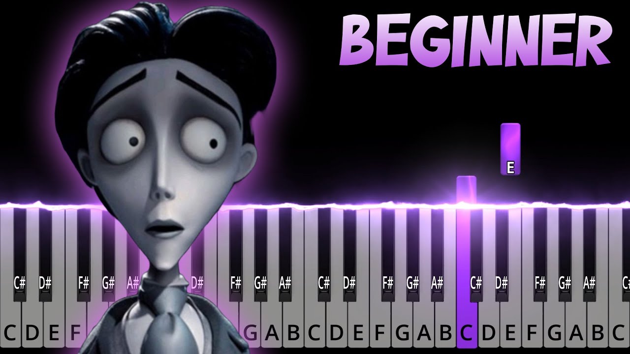 Victor's Piano Solo - Corpse Bride | BEGINNER Piano Tutorial - YouTube