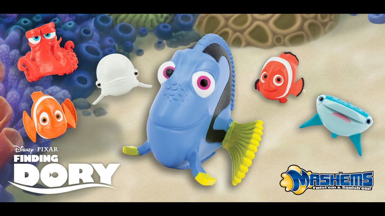 Finding Dory Toy Mashems Unboxing With Dory Marlin Nemo - YouTube