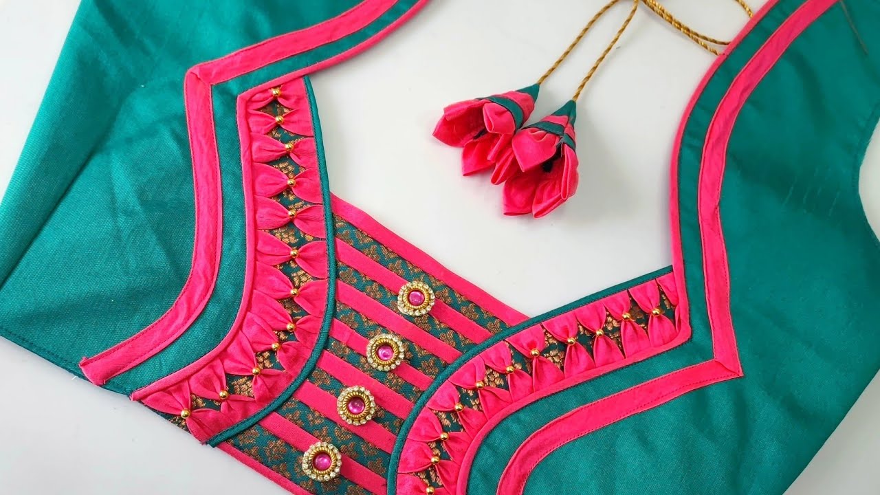 Latest Patch work Blouse Design 2024 | Simple And Unique Blouse Design ...