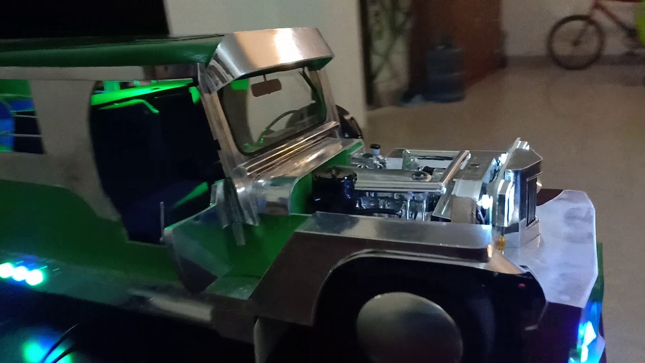My miniature Philippine Jeepney with lights and sounds - YouTube